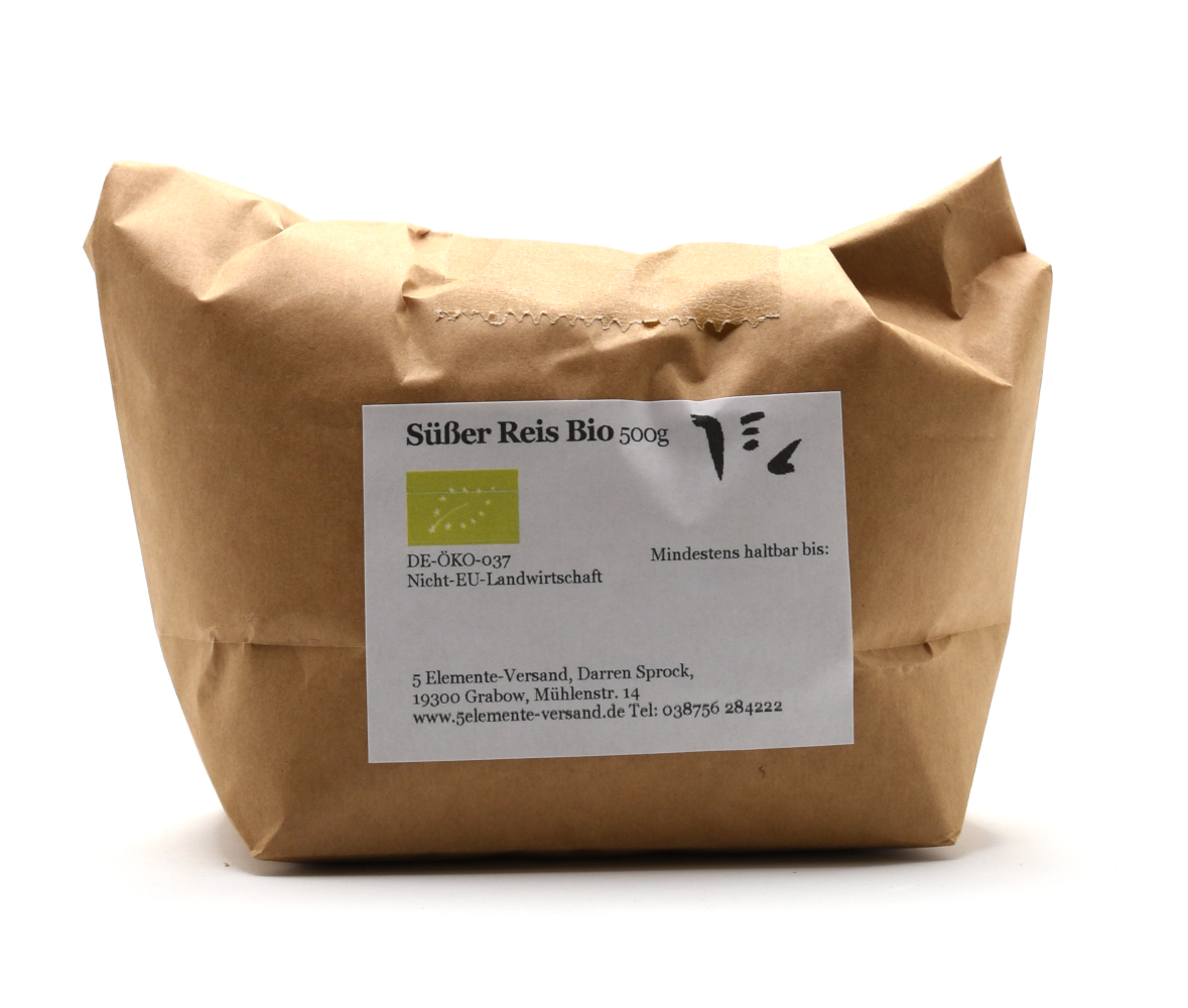 5-Elemente-Versand - Süßer Reis, Mochi Reis, BIO, Selbstabfüllung, 500g